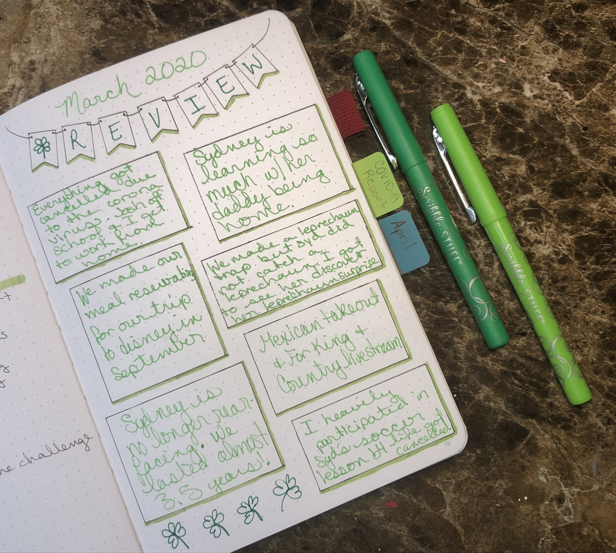 Bullet Journal Flip Through | March 2020 - The Bosh Blog