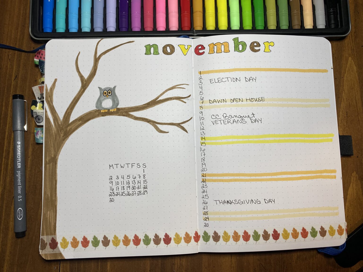 November 2020 Bullet Journal | Fall Theme - The Bosh Blog