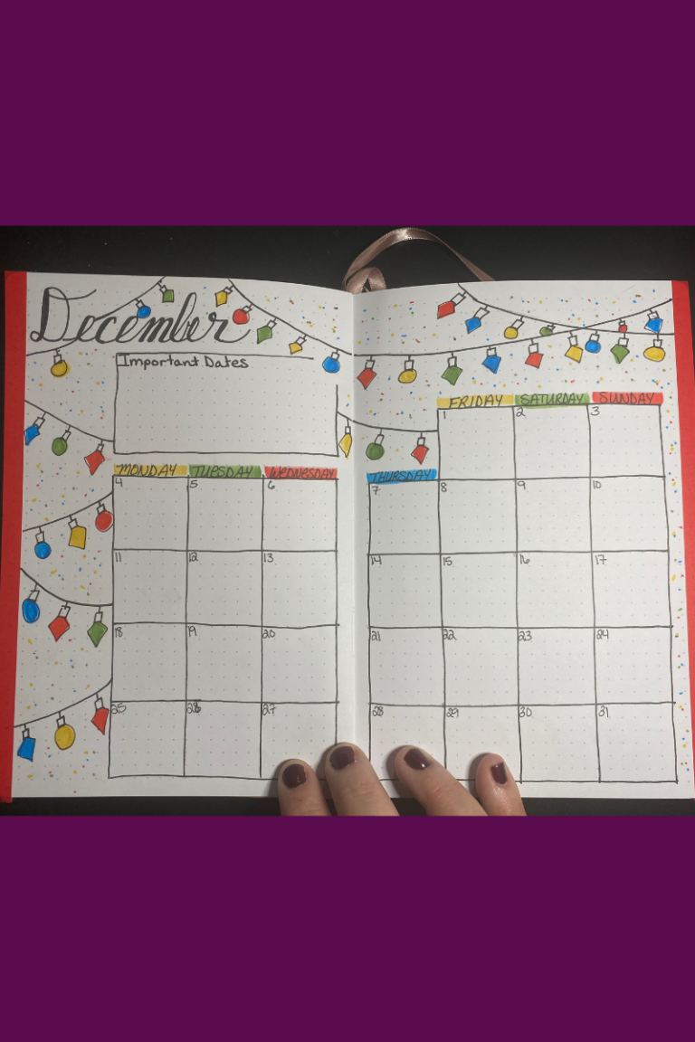 December 2023 Bullet Journal Set Up - The Bosh Blog