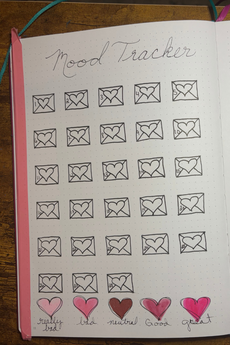 February Bullet Journal: Heart-Themed Spreads - The Bosh Blog