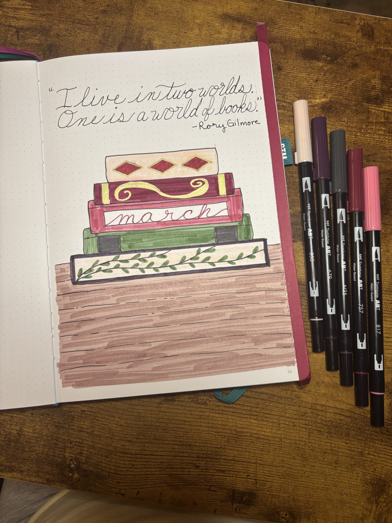 March Bullet Journal Spreads: Book Theme - The Bosh Blog