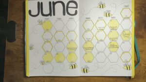 Bee Theme Bullet Journal Setup - The Bosh Blog