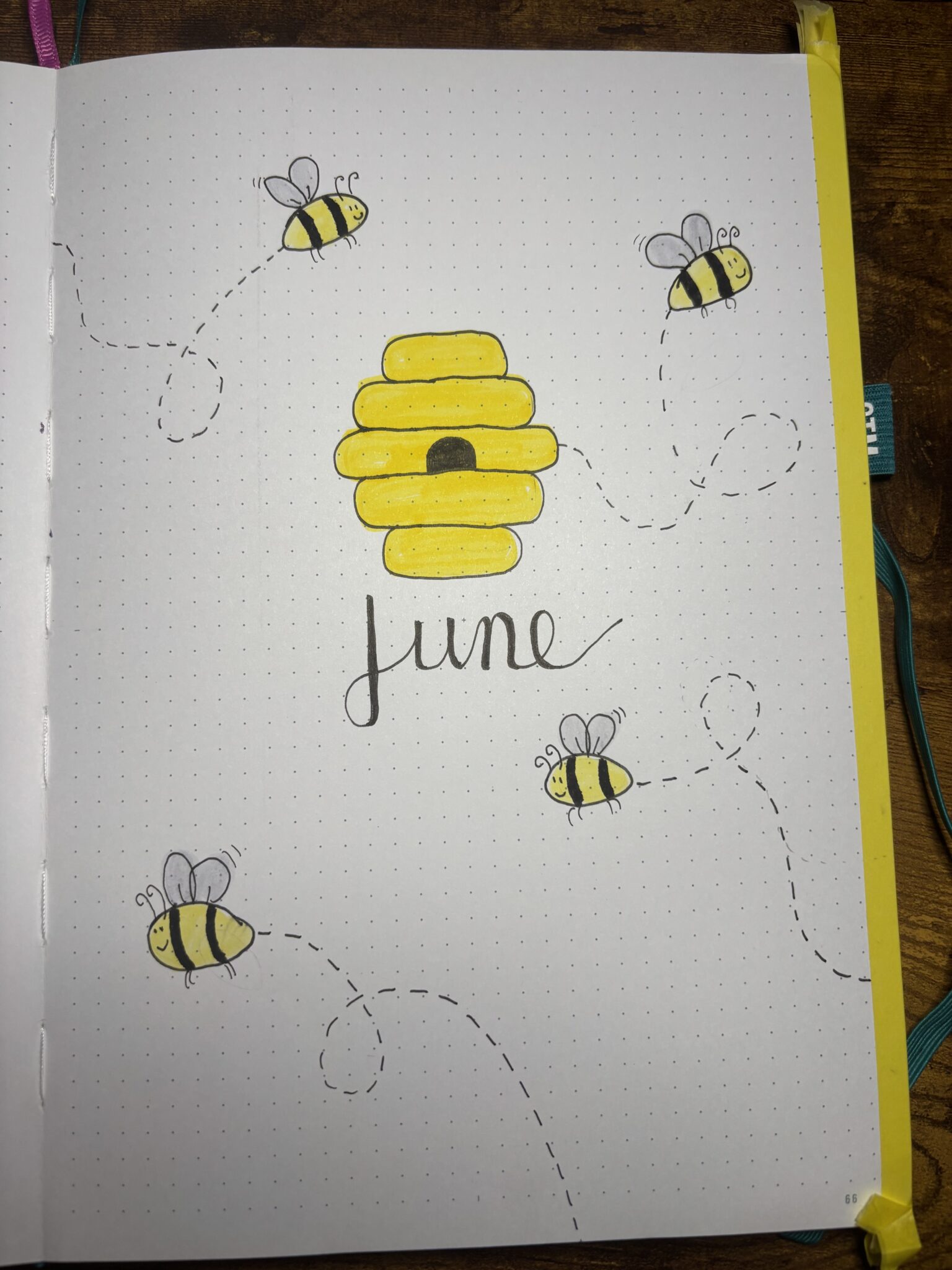 Bee Theme Bullet Journal Setup - The Bosh Blog